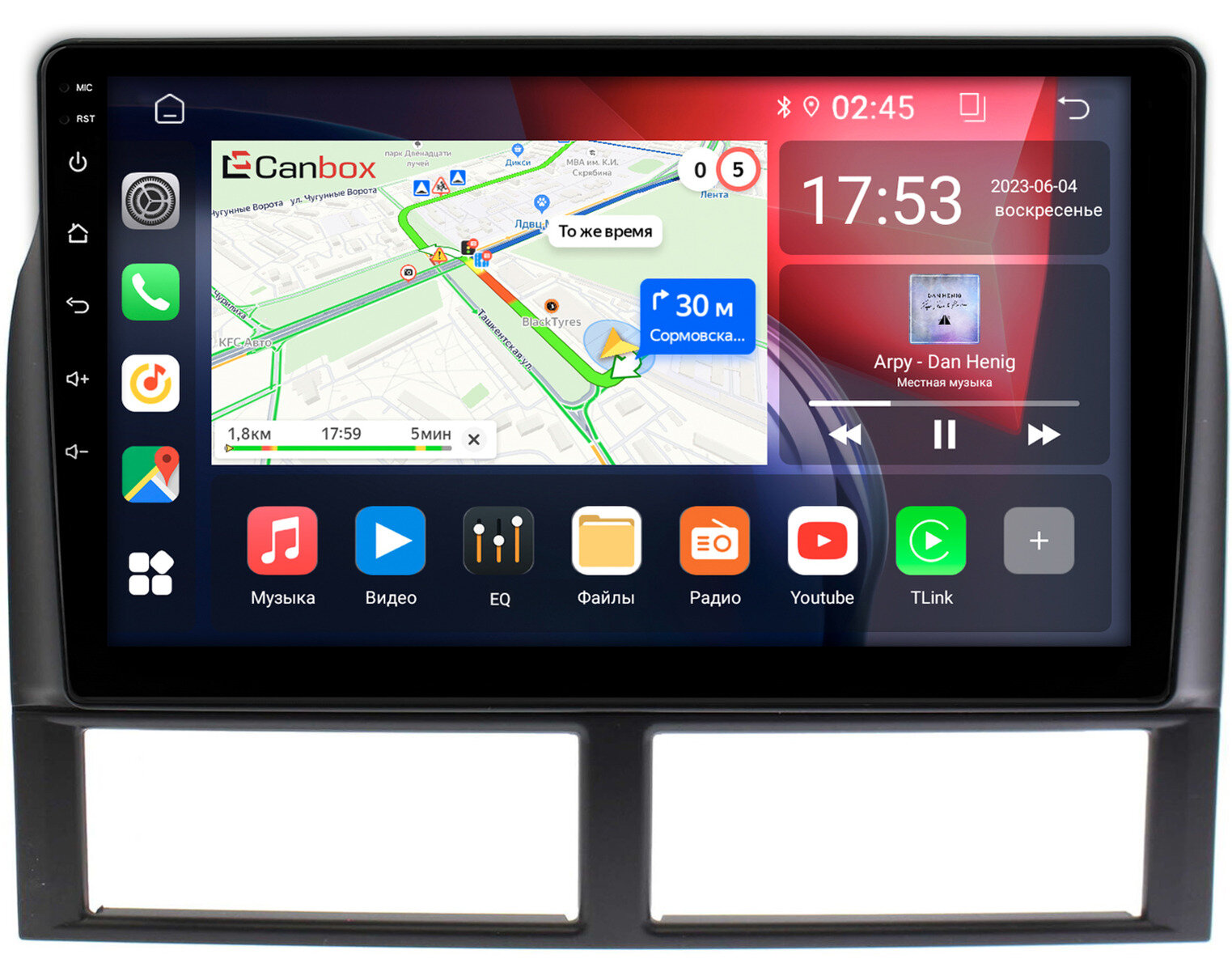 Штатная магнитола Canbox RS9-1192 для Jeep Grand Cherokee 2 (WJ) 1998-2004 1.5/32 Android 10 (IPS, DSP, CarPlay)