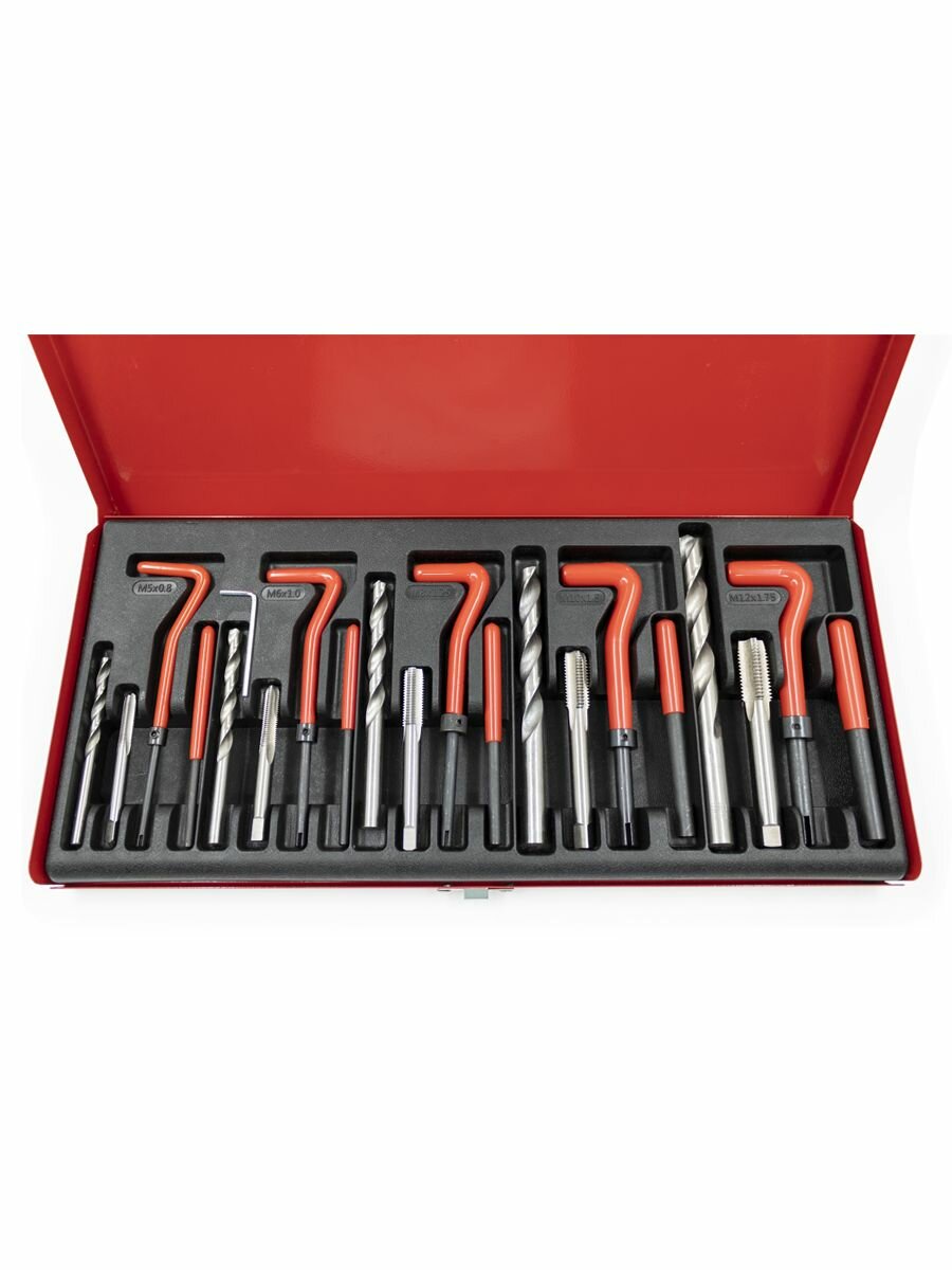 Набор для восстановления резьбы NEW EPOCH, шаг резьбы 0,8, метрический, 110 предметов