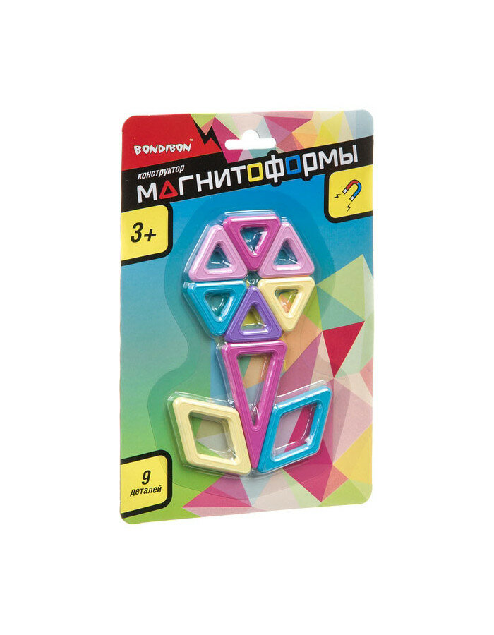 Конструктор BONDIBON Магнитоформы ВВ4404, 9 дет.