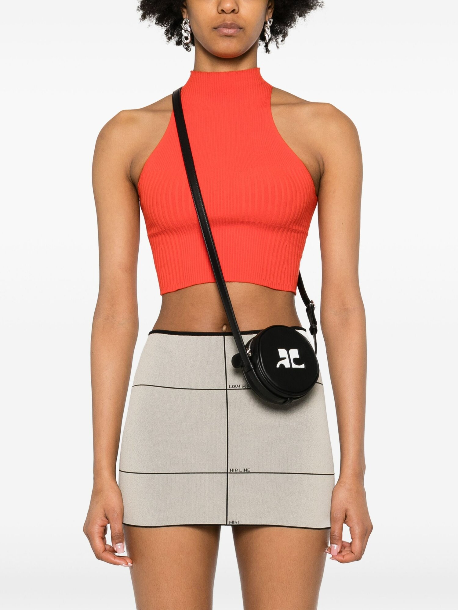 Сумка courreges Reedition Circle, черный — фото 1