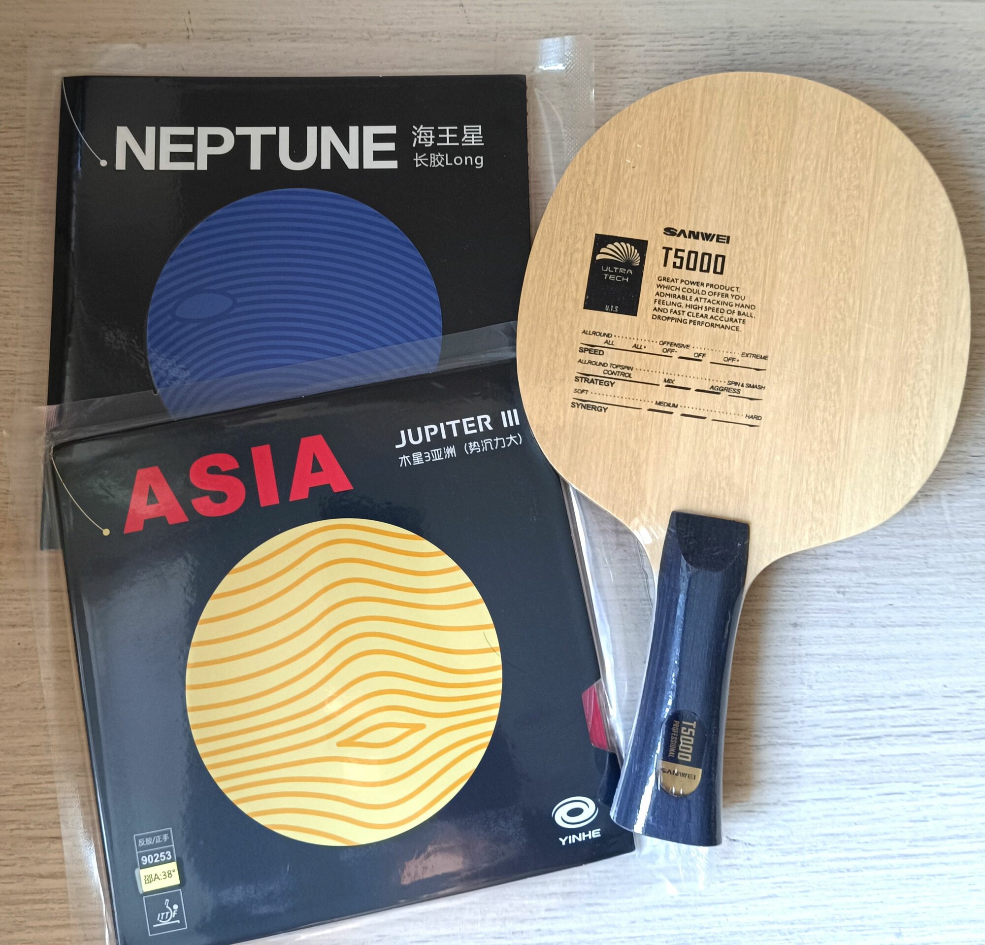 Короткие шипы + липучка / Sanwei T5000 + Yinhe jupiter 3 + Uranus / Ручная сборка