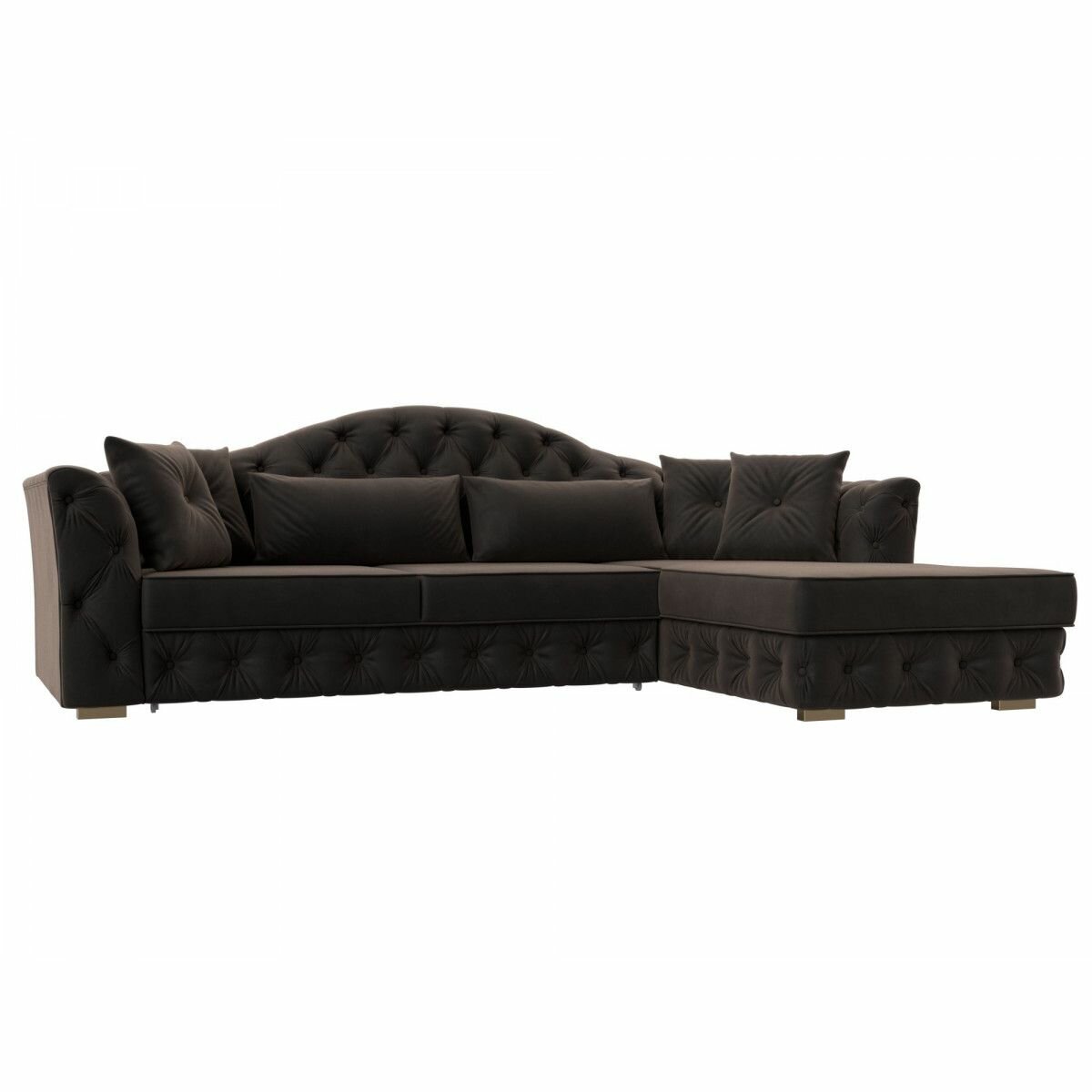 Диван угловой Артис правый угол, Велюр, Модель 121582