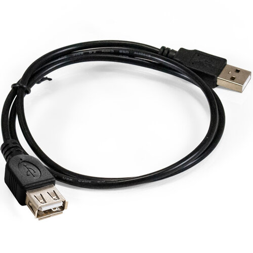Кабель удлинитель USB-Am/Af ExeGate EX-CC-USB2-AMAF-1.0 - 1м чёрный