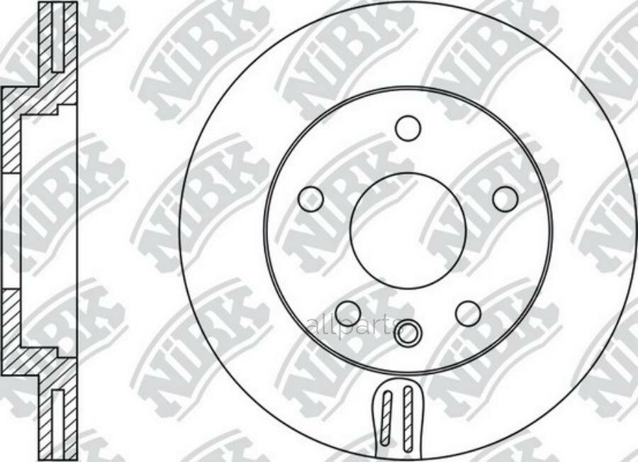 NIBK RN43008 Диск тормозной передний RENAULT DUSTER ABS-/VENT D=269MM NIBK RN43008