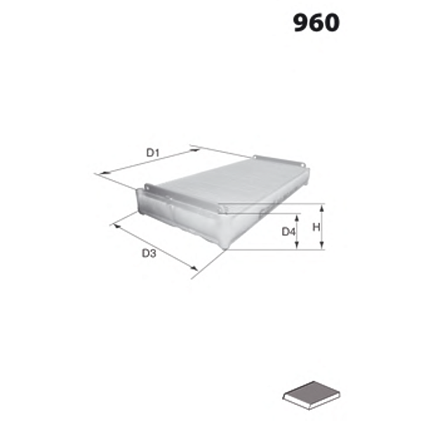 MECAFILTER JKR7015 (64110008138 / 64116904867 / 64118391200) фильтр салона BMW (БМВ) 5-серии e39 с актив. углем