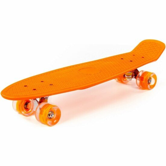 Круизер пластиковый Полесье 66 см, оранжевый с оранжевыми колёсами