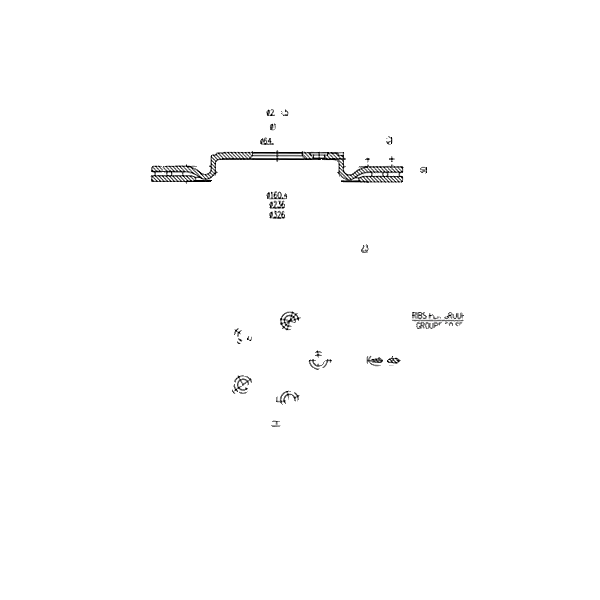 ZEKKERT bs-5438 (C2C25339 / C2D26352) диск торм. задн. Jaguar (Ягуар) s-type (x200) 04- xf (x250) 08- xj (x350 x351)