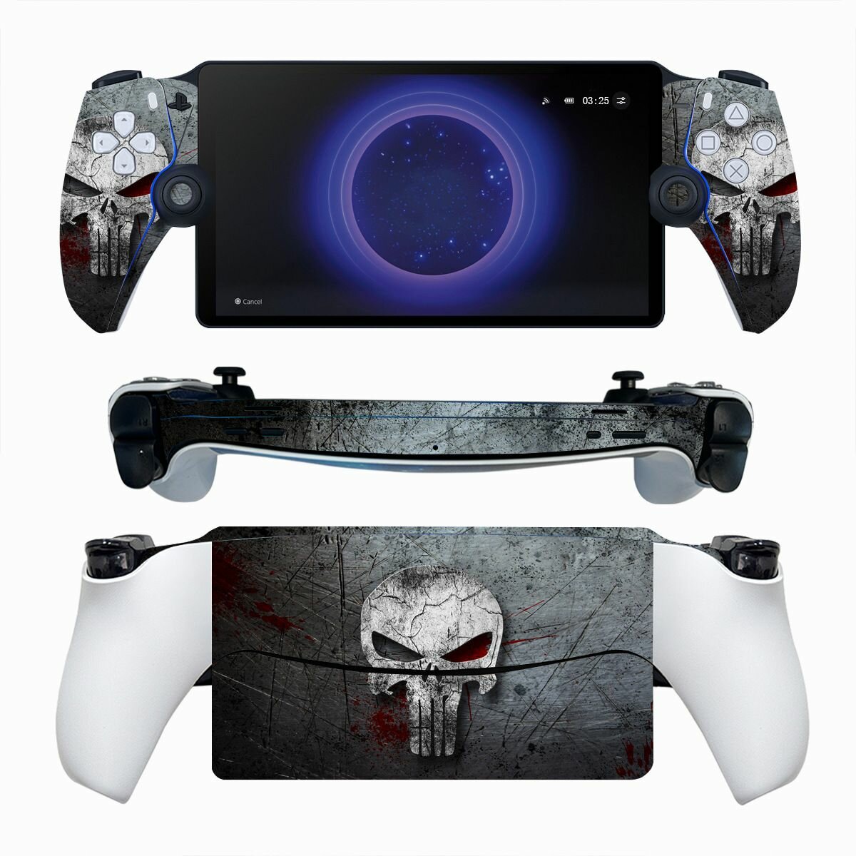 Наклейка/защитная плёнка для Sony PS Portal NO. 033, Каратель, наклейка на игровую консоль