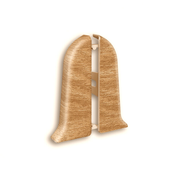 Заглушки для плинтуса IDEAL Идеал Классик 55 мм дуб беленый 203, 2 шт.