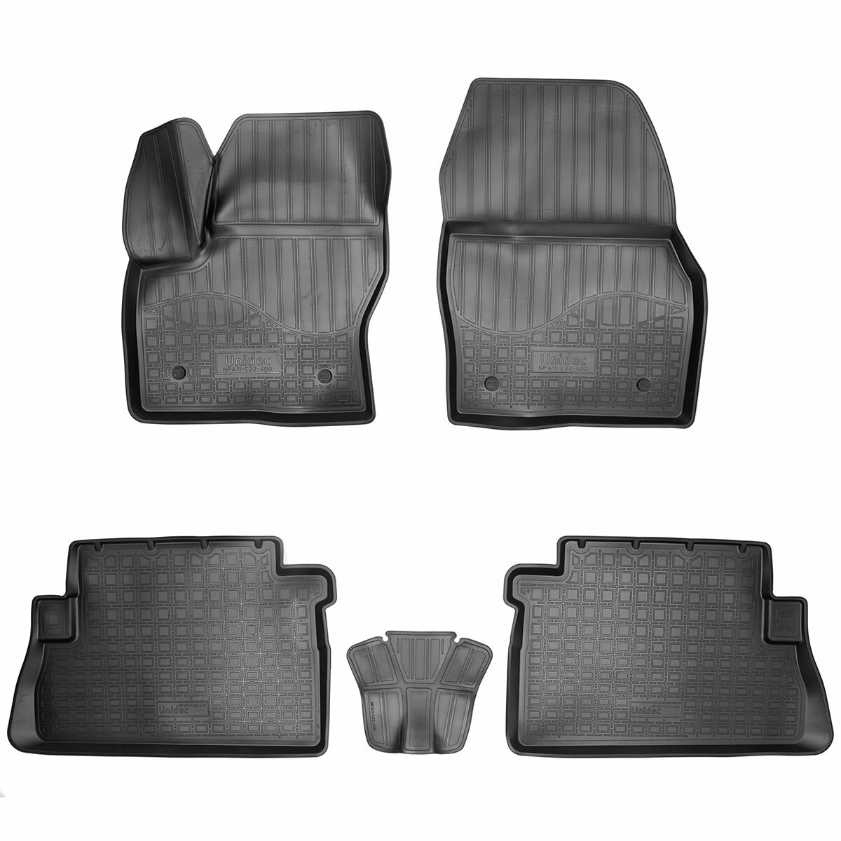 Ковры в салон Norplast/Unidec для Ford Kuga (2013-)Полиуретан, Черный, арт. NPA11-C22-400 (Черный)