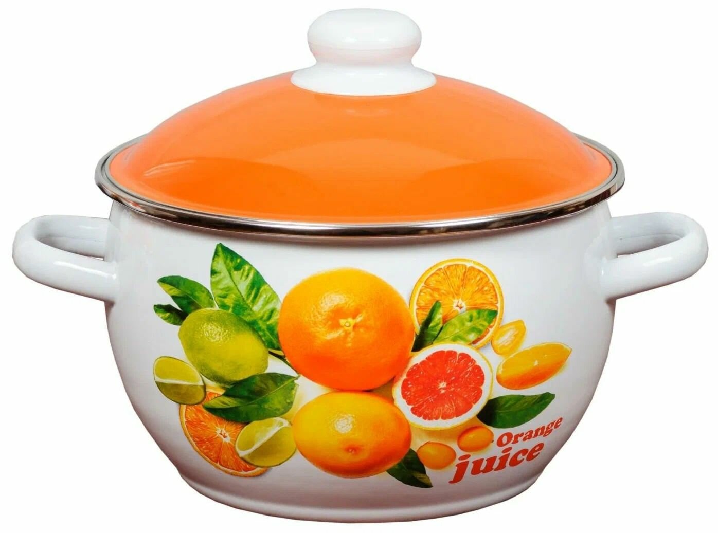Кастрюля эмалированная Оранж 2л стальэмаль