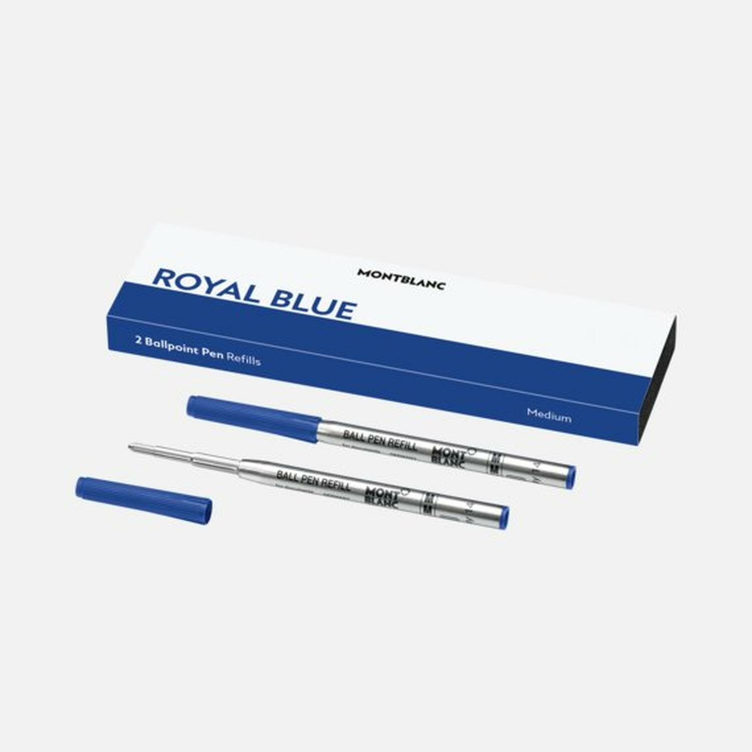 Mont Blanc - 128214 - 2 refill (M) per penna a sfera Royal Blue (blu)