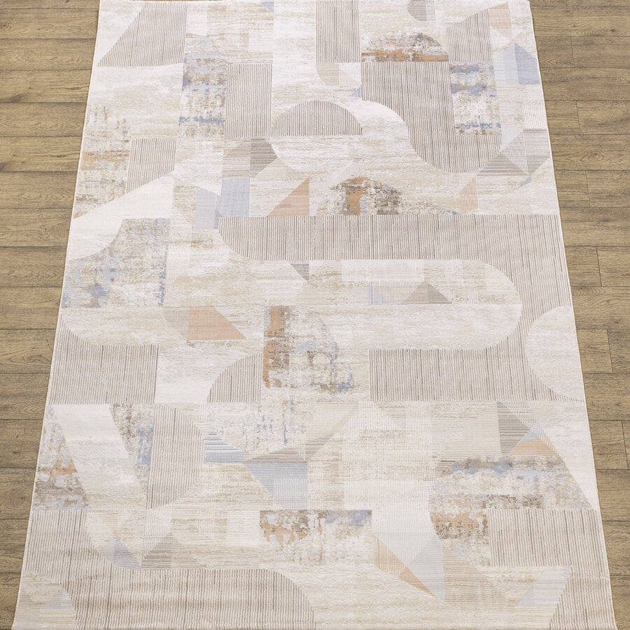 Ковер, Прямой, Бежевый, Серый, Золотисто-жёлтый, Современный, Абстрактный, на пол, в гостиную, спальню, в ассортименте (120 см. на 180 см.)