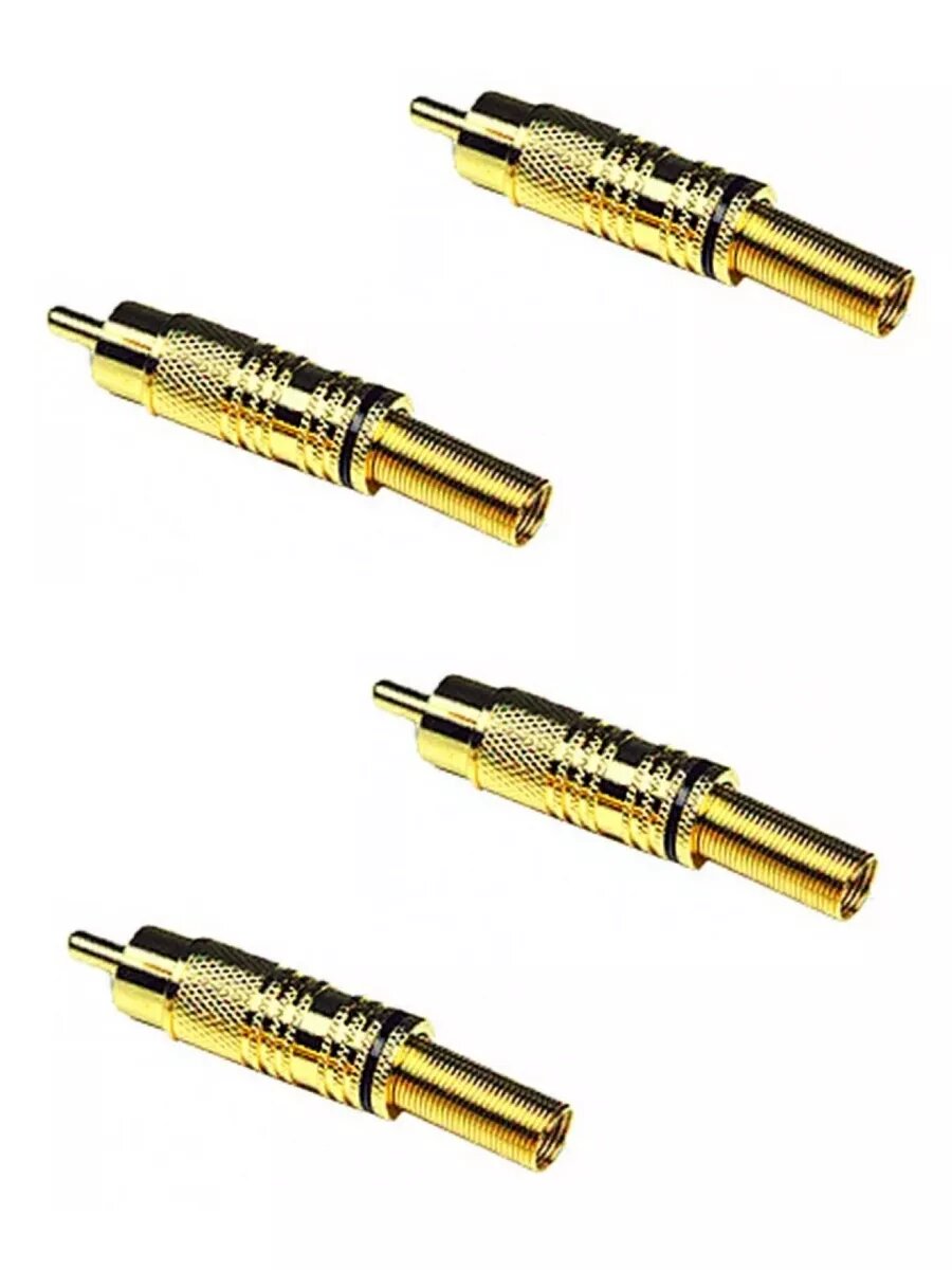 Разъем тюльпан кабельный RCA 4 шт. RCA300M/G