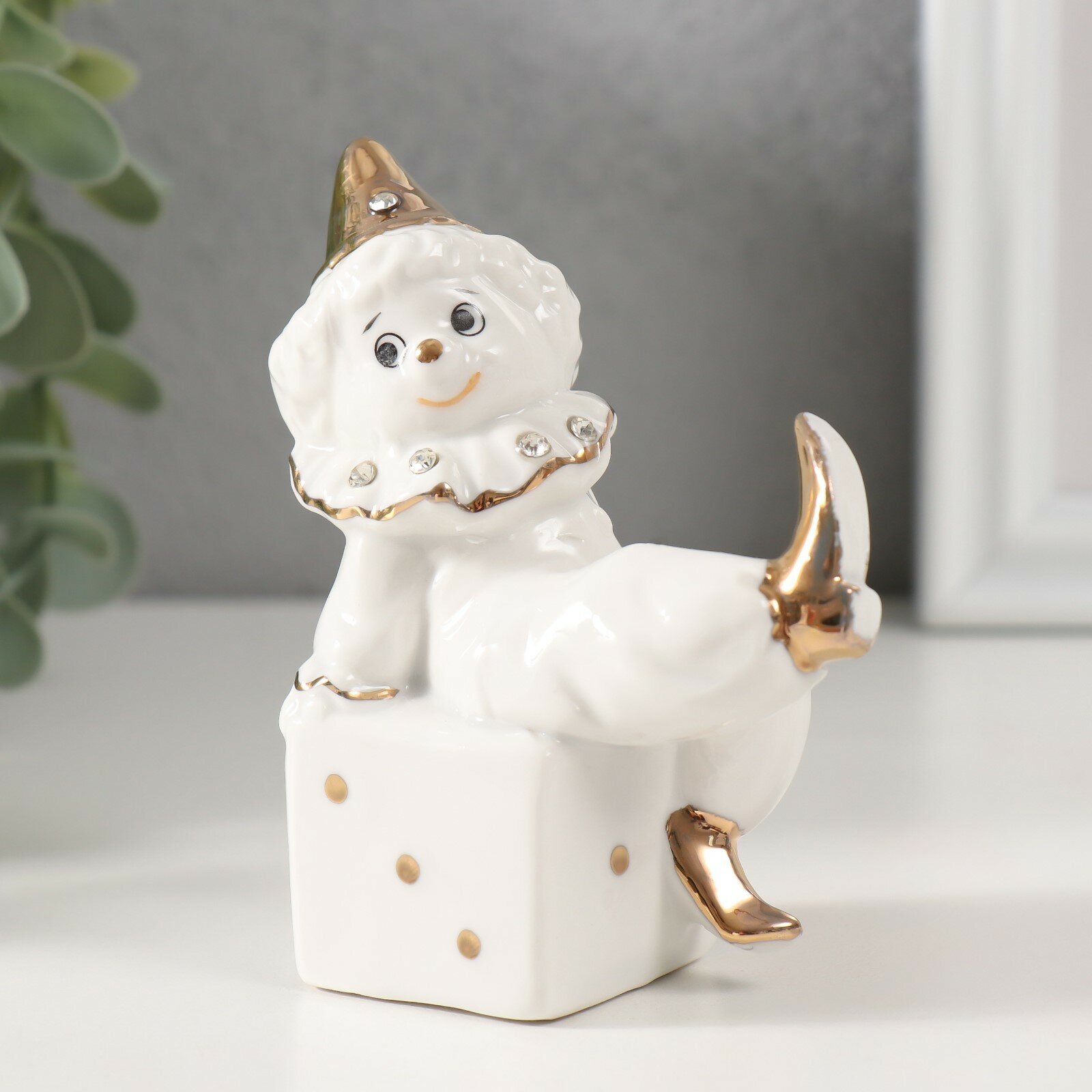 Декоративная статуэтка «Клоун в колпаке», 7х4х9 см, керамика