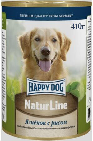 Happy Dog Консервы для собак Ягненок с рисом, 410г 0.41 кг