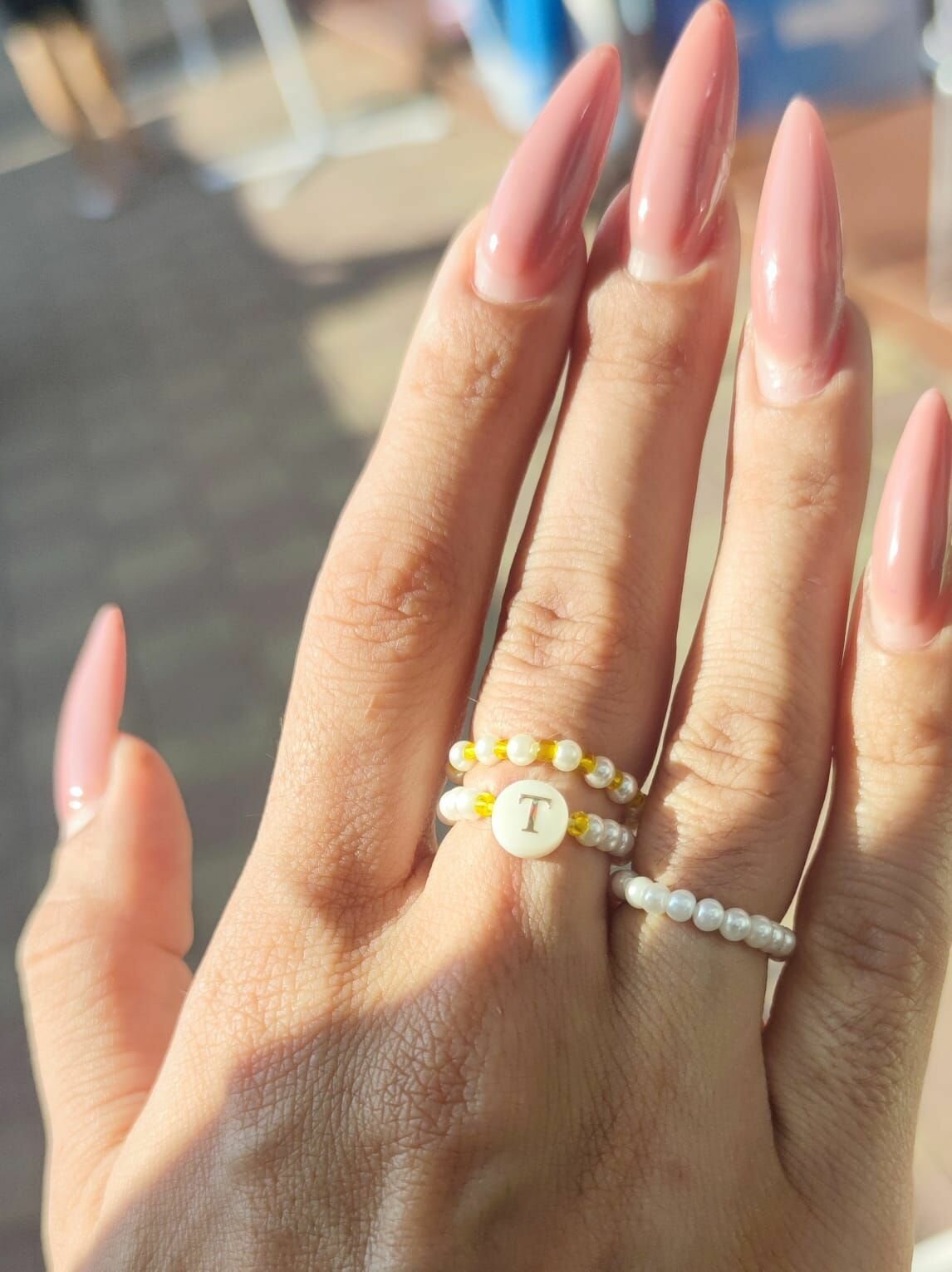 Комплект бижутерии, искусственный камень, бисер