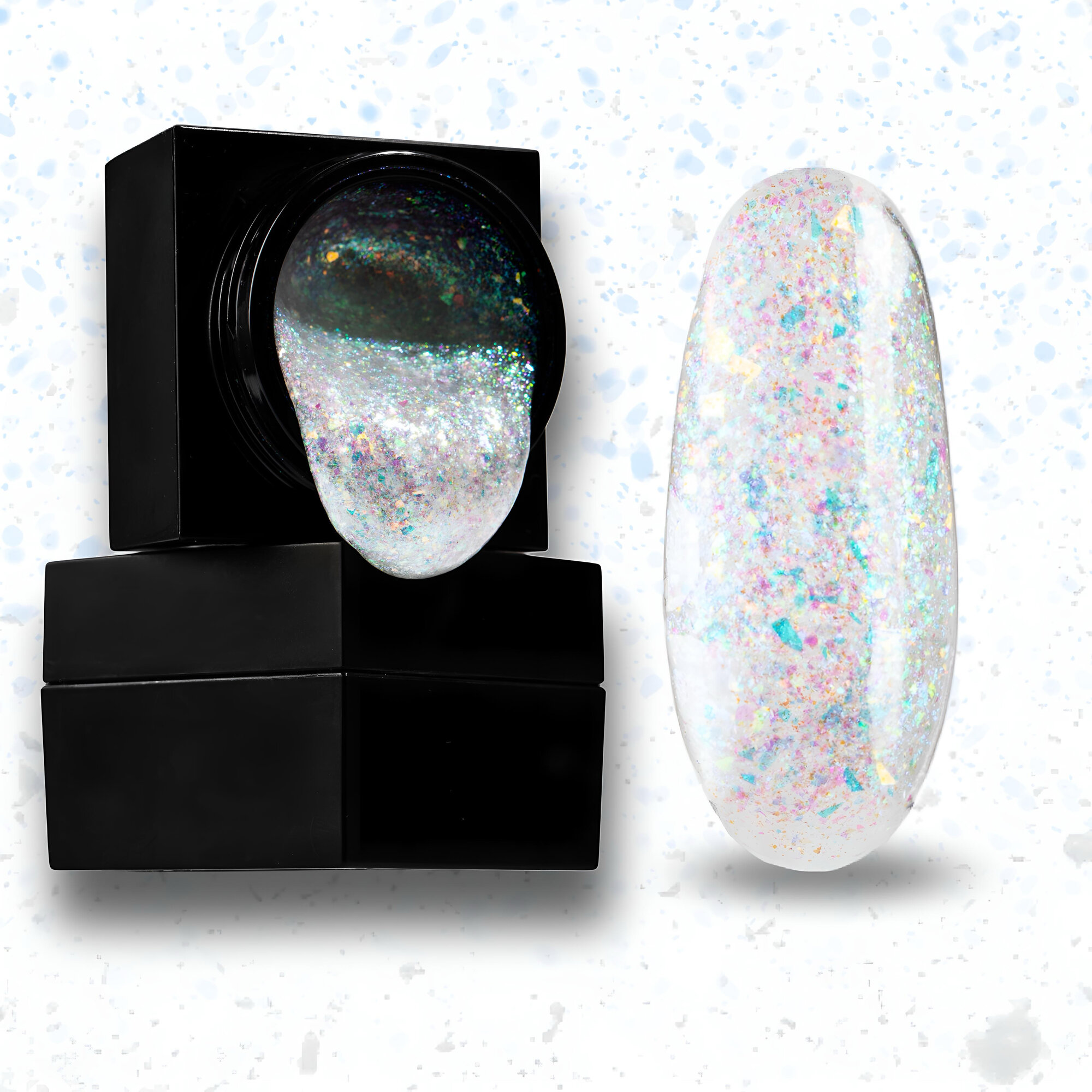 Гель Monami Smart Ice, для наращивания ногтей, с шиммером, 15г