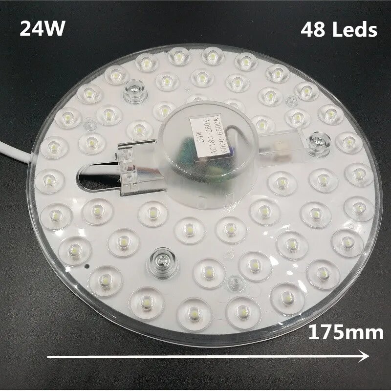 Светодиодный светильник 24W Warm White 48 Leds 175mm