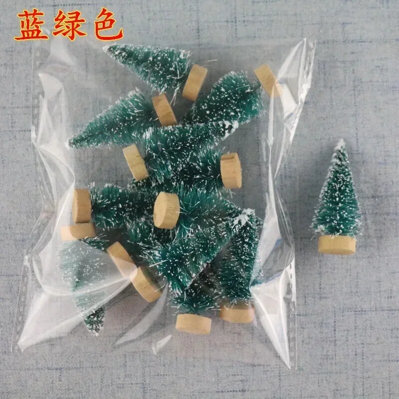 Мини-елочки сизалевого шелка, 12 шт, Blue Green, 6.5cm