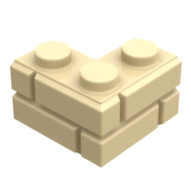 Угловой кирпич LEGO Бежевый 1x2x2 30PCS