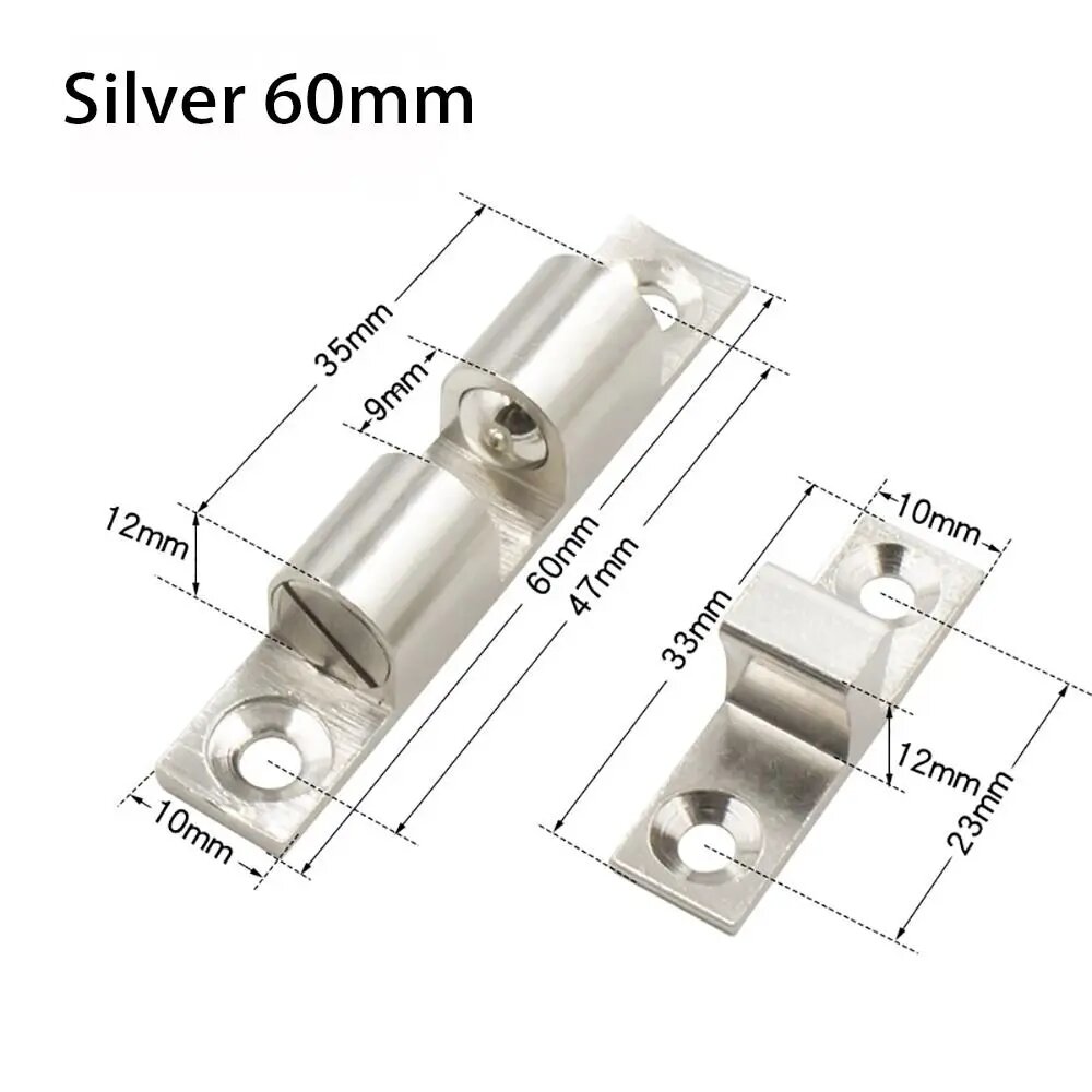 Дверная защелка Silver 60mm