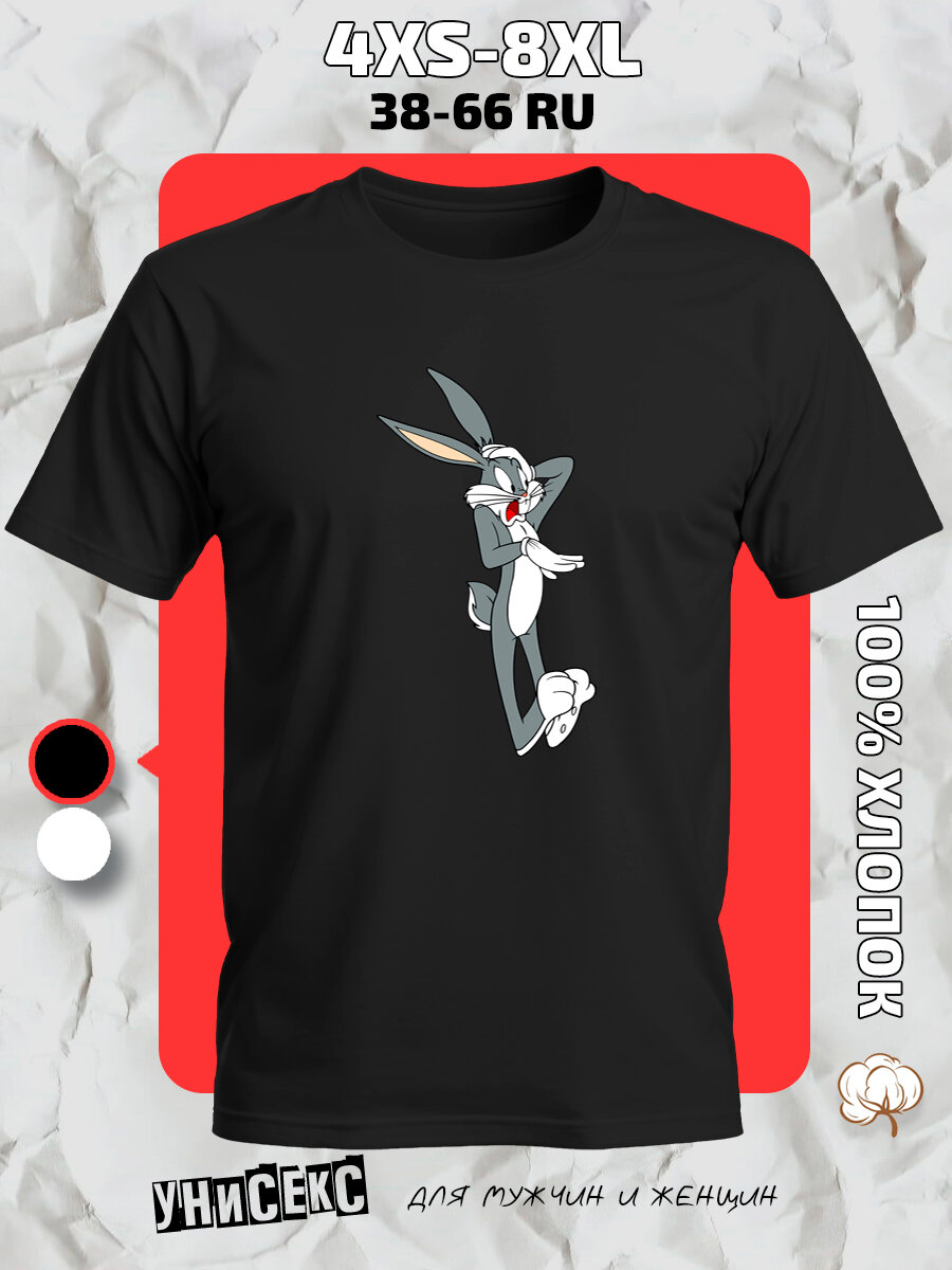 Футболка с принтом bugs bunny багз банни
