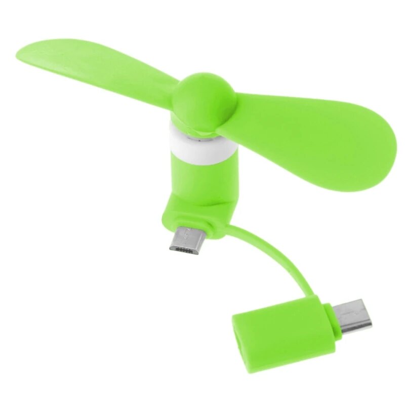 Мини-вентилятор для телефона Type-C Зеленый, Green