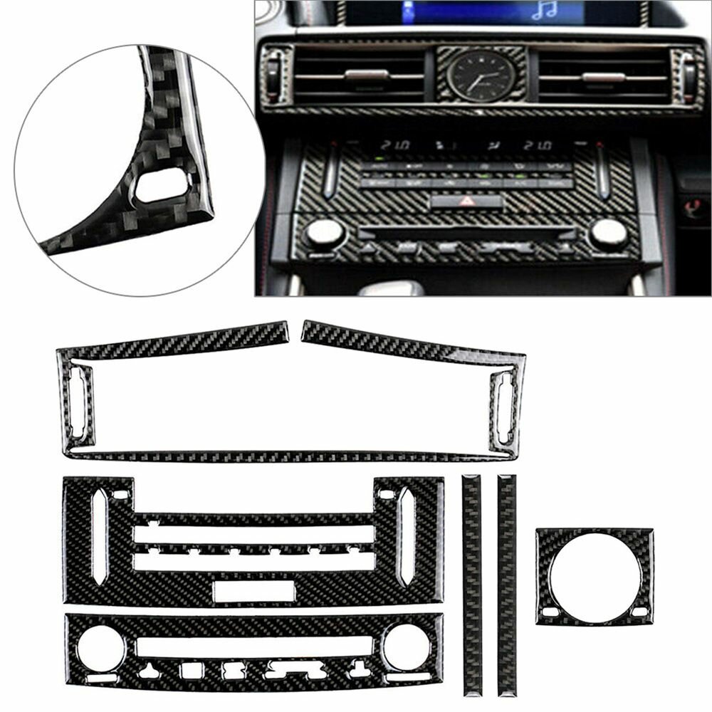 Комплект декоративных накладок для центральной консоли lexus is250 is3502014-2018 с отделкой из карбона (cd&ac)