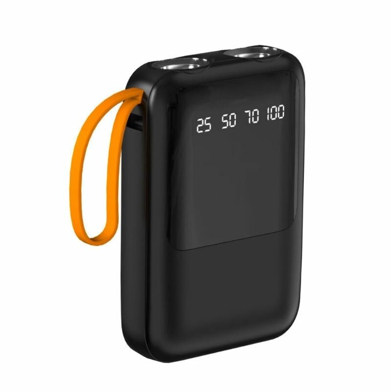 Деловая коробка для батареи 18650 Внешняя линия зарядки Micro USB, Черный