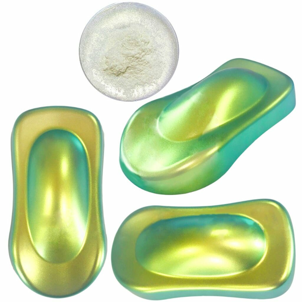 Перламутровый пигмент-краска хамелеон (золотой-зеленый-синий) 1 бутылка