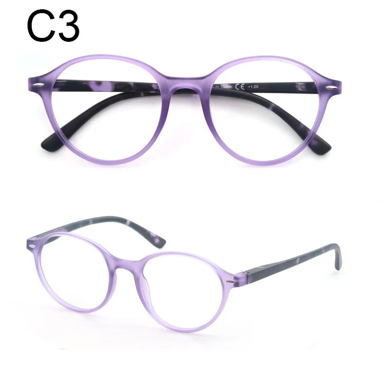 Круглые очки для чтения женские MODFANS, цвет M.Purple, +100