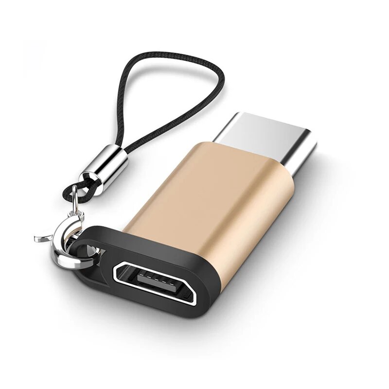 Переходник Type-C на Micro USB, Gold