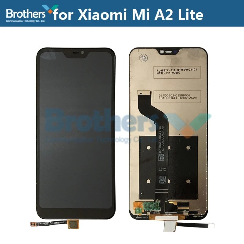 ЖК-экран для Xiaomi Mi A2 Lite A2Lite Redmi 6 Pro, ЖК-дисплей для Xiaomi M1805D1SG, сенсорный Black