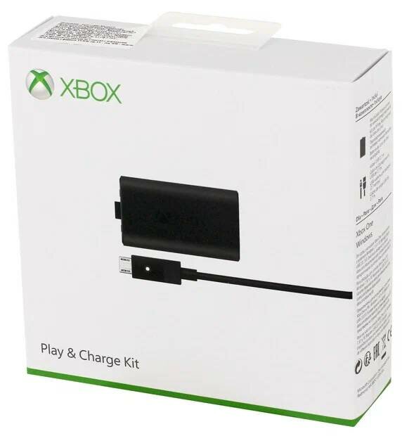 Аккумулятор с кабелем зарядки microUSB для Microsoft геймпада Xbox One, черная