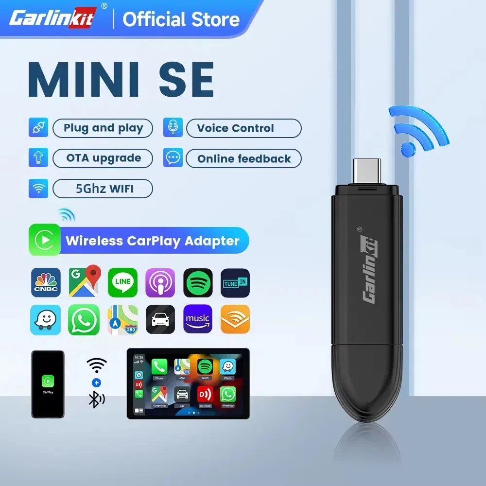 CarlinKit Mini 5 Pro CarPlay/Android Auto адаптер — фото 1