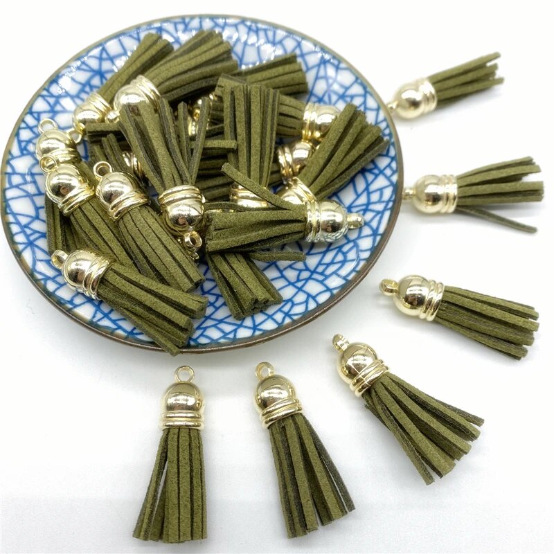 Искусственные кожаные кисточки для декора, 8 шт. 17