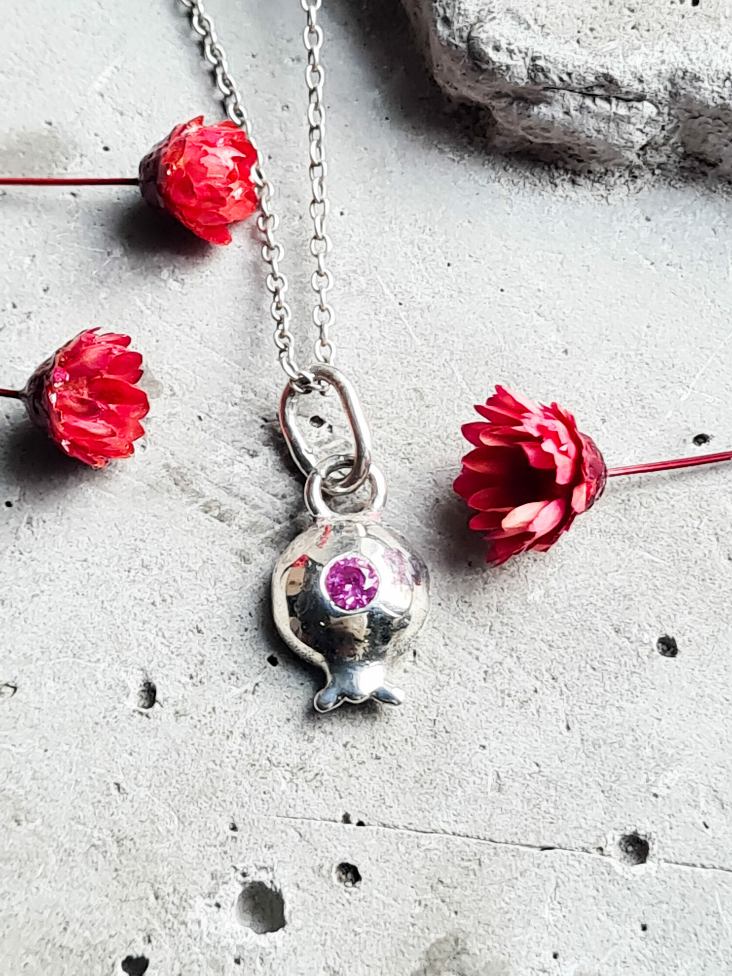 Подвеска, серебро, 925 проба, фианит