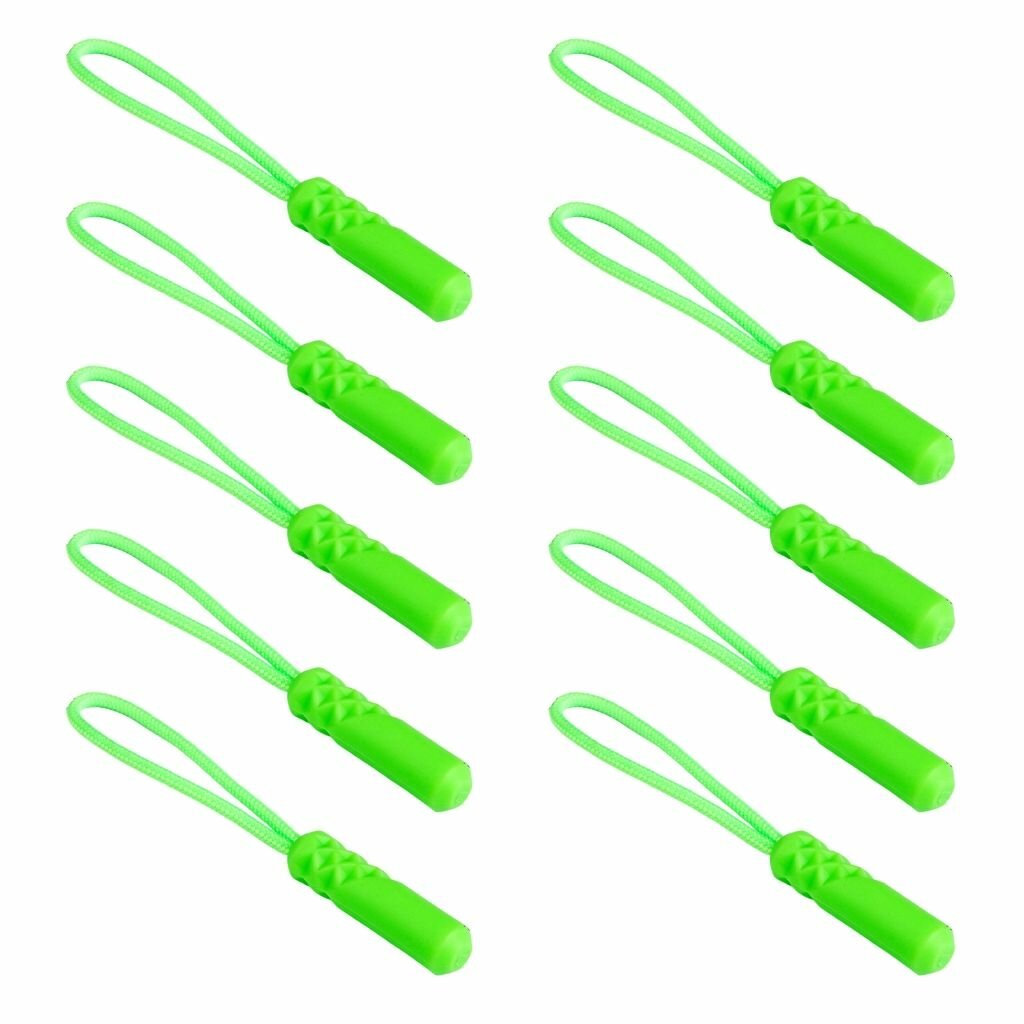 10 шт. Надежные шнуры для молний рюкзаков, чемоданов, палаток, Зеленый