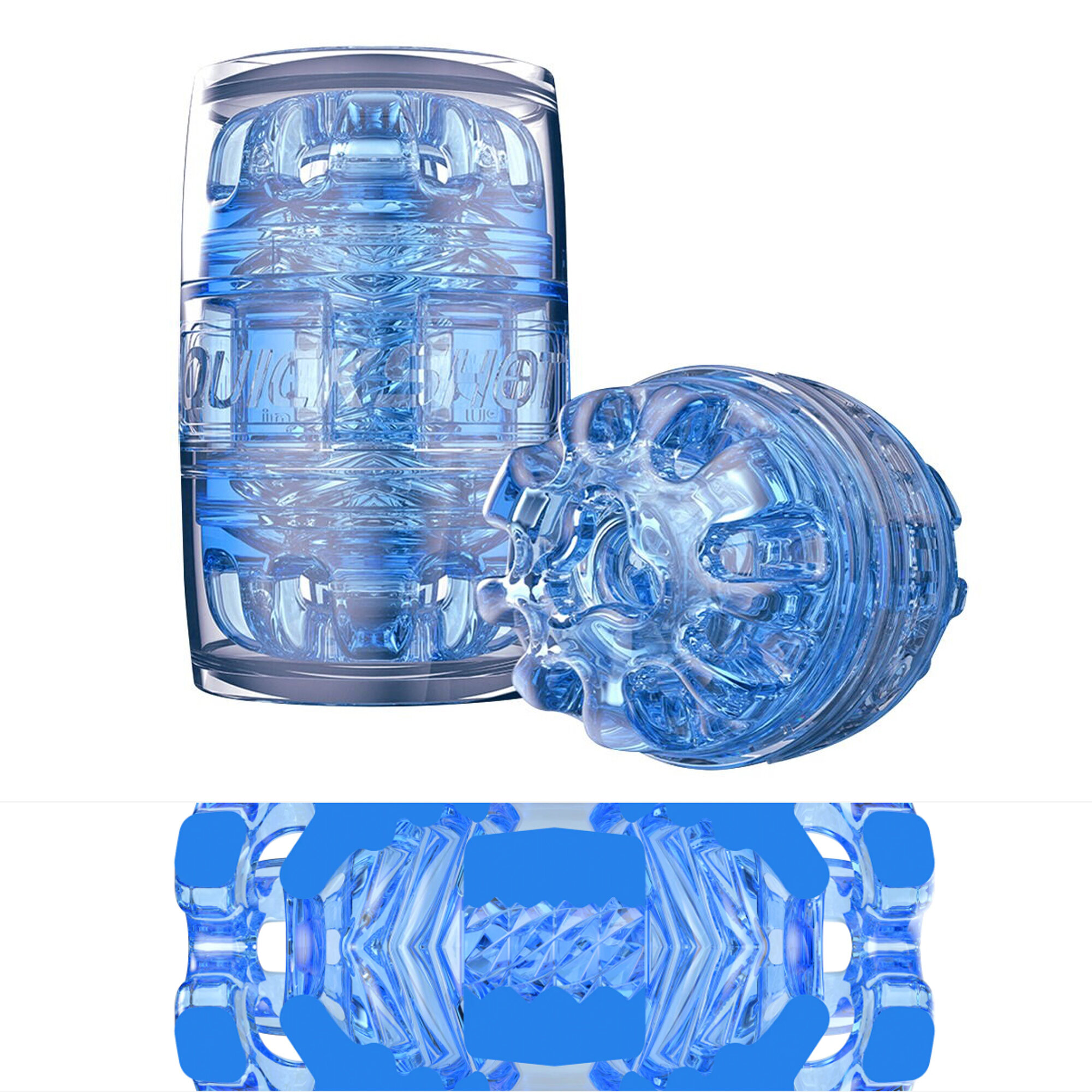 Двухсторонний Мастурбатор Fleshlight Quickshot Turbo Blue Ice