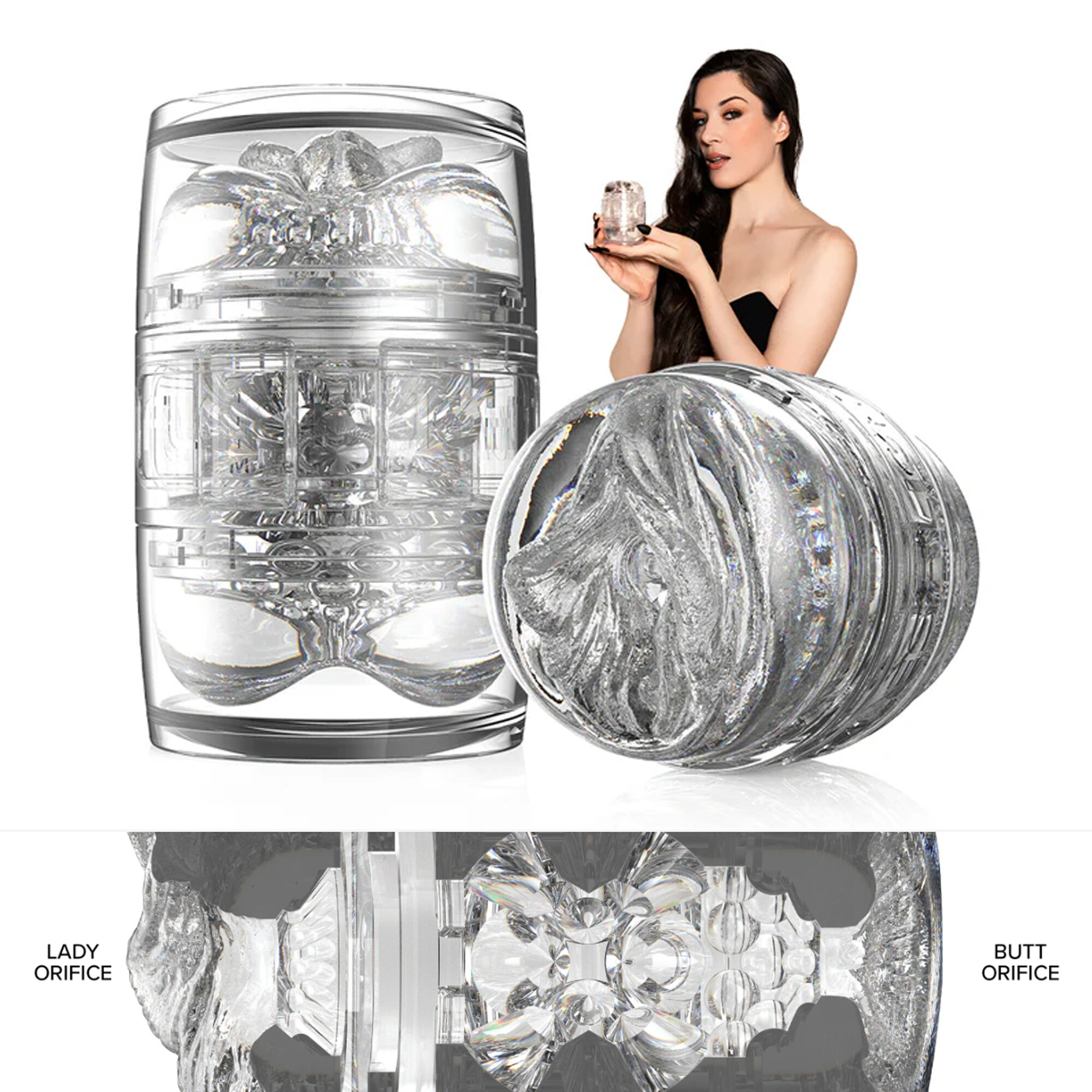 Прозрачный двухсторонний мастурбатор Fleshlight Quickshot Stoya