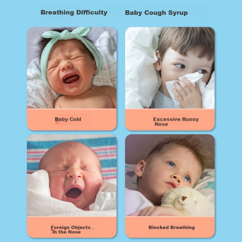 KINBENZ Baby Nasal Aspirator Infant Snot Sucker Booger Remover Nose Cleaner for Newborns Children