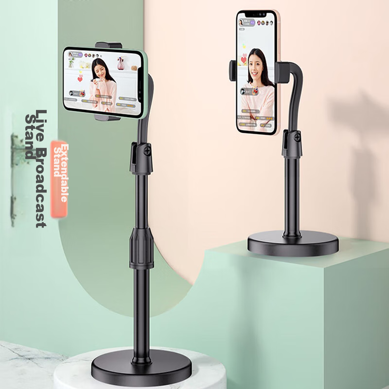 JOWOYE Phone Stand, Internet Celebrity Live Streaming Stand, Overhead Shooting Exam Online Class Desktop Stand, Multifunctional Extendable Adjustable Support Stand, Lazy Dormitory Office Binge-Watching Stand for Huawei, Apple, Honor