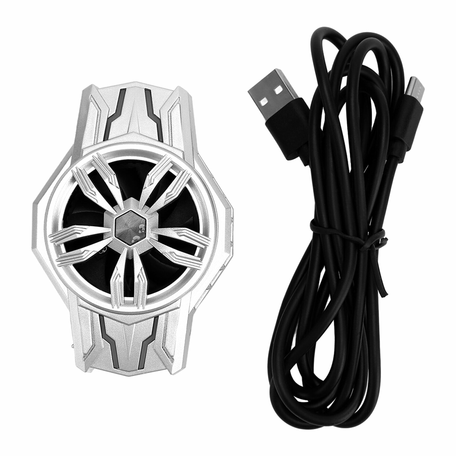 Кулер для телефона Охлаждающий вентилятор для сотового телефона с зажимом Радиатор мобильного телефона S1 3030 Полупроводниковый для игр для просмотра видео Серебристый