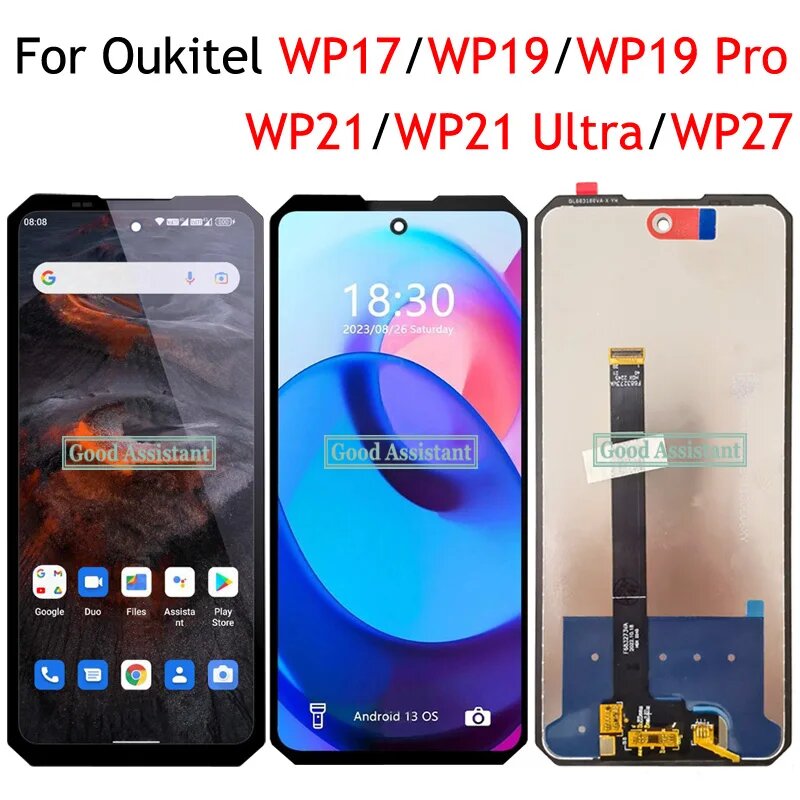 6,78-дюймовый черный для Oukitel WP17 WP19 WP19 Pro WP21 WP21 Ultra WP27 ЖК-дисплей с цифровым преобразователем сенсорного экрана в сборе, замена For Oukitel WP19 Pro