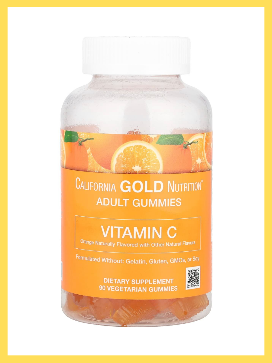 California Gold Nutrition, Vitamin C Gummies, Natural Orange Flavor, Gelatin Free, 90 Gummies