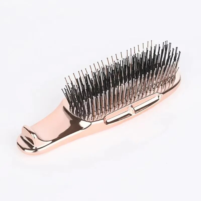 Премиум массажная расческа для волос rose gold