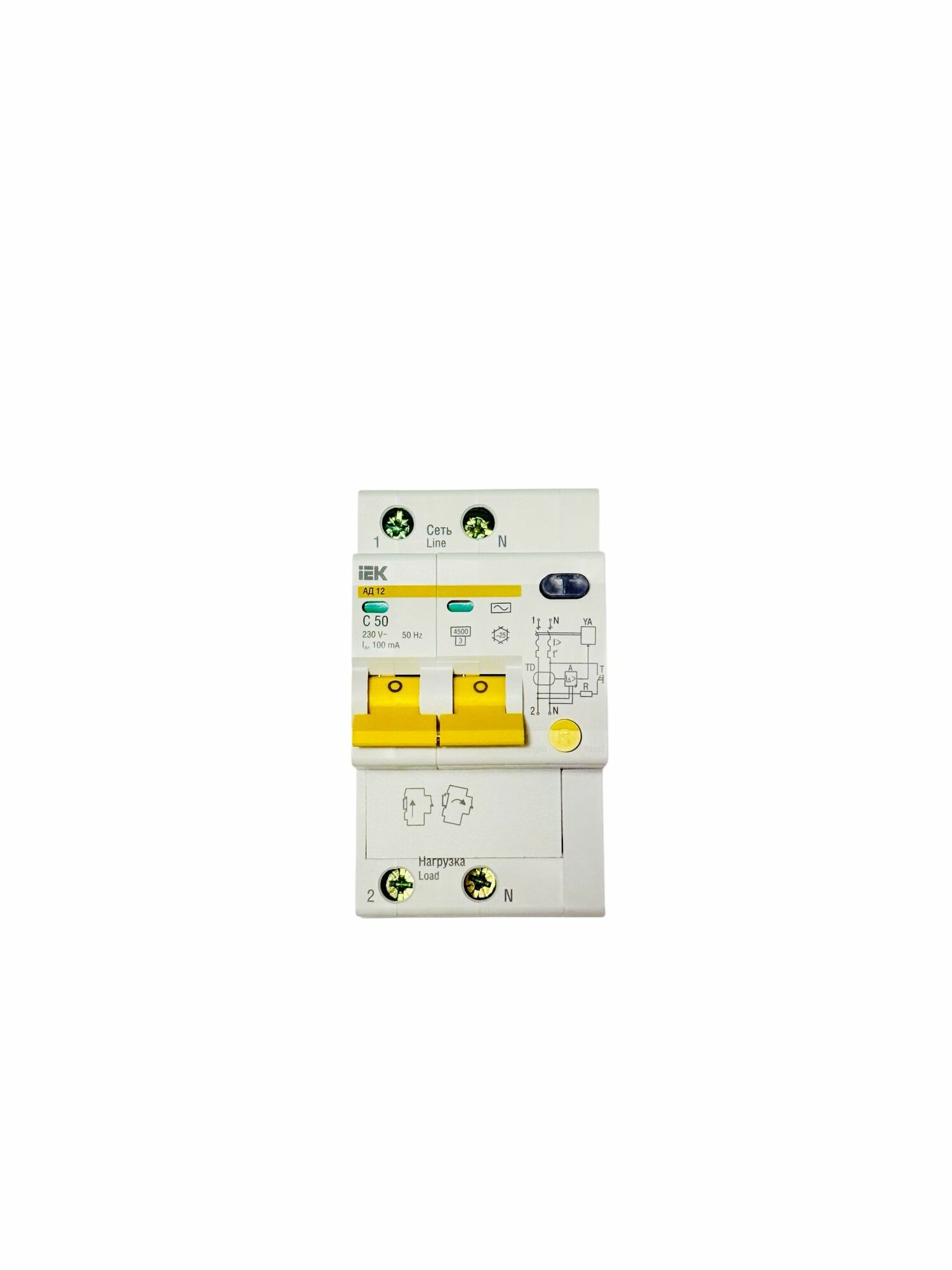 IEK Дифференциальный автомат 2P 50А 100мА