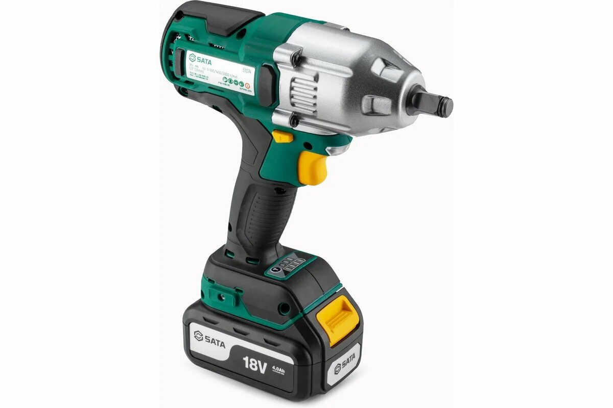 Гайковерт аккумуляторный бесщеточный ударный Sata 580 Нм. SC51074