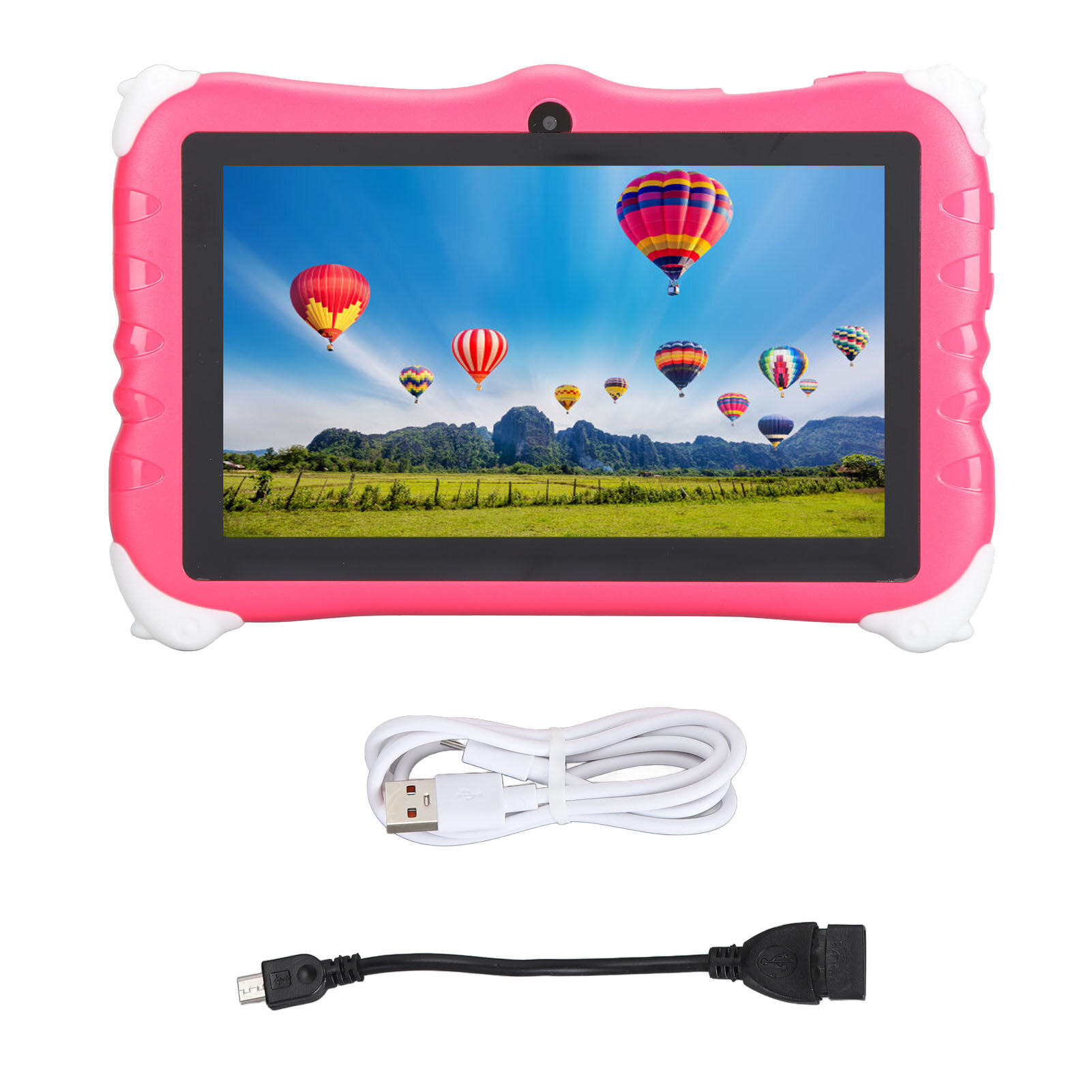 Детский планшет 7 дюймов IPS, WiFi, 8ядерный, 1+8 МП, 5000 мАч, 6 ГБ ОЗУ, 128 ГБ ПЗУ, 1024x600, с по